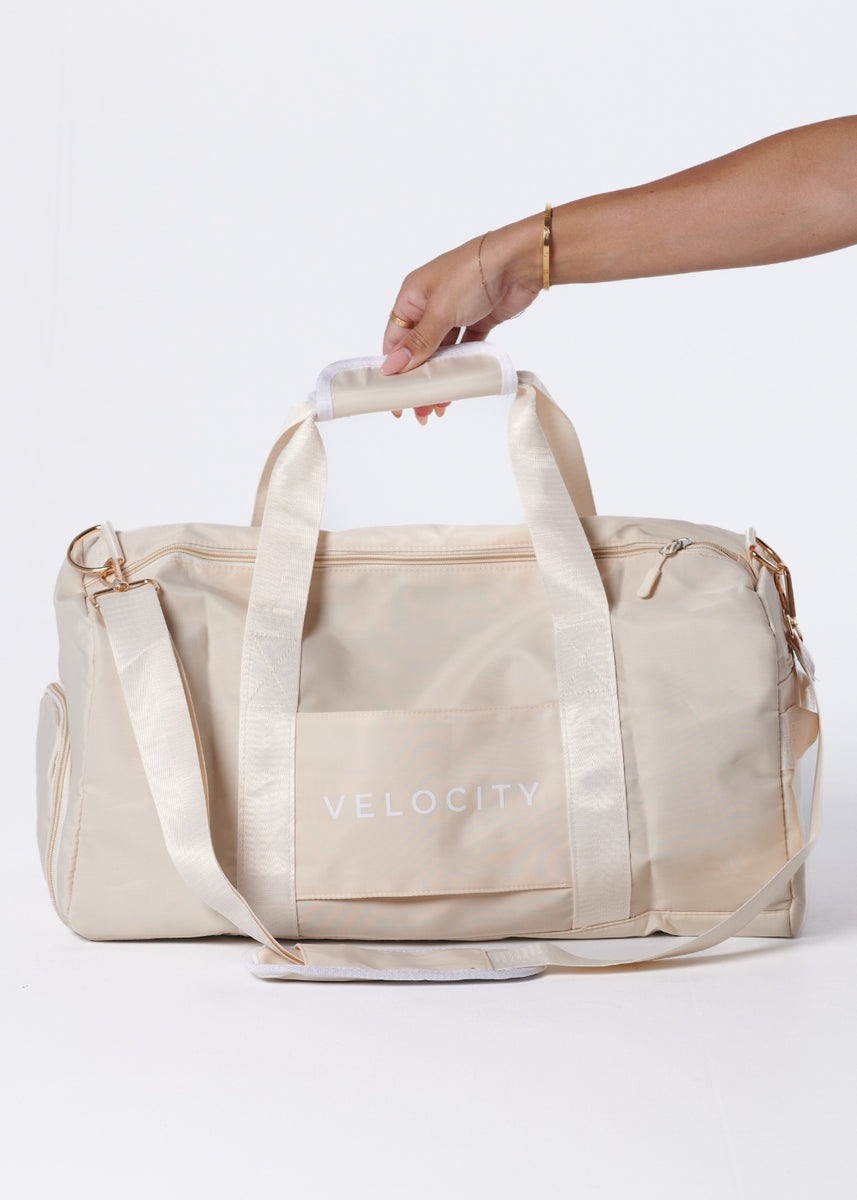 VELOCITY GYM BAG - CREAM – Velocity Activewear