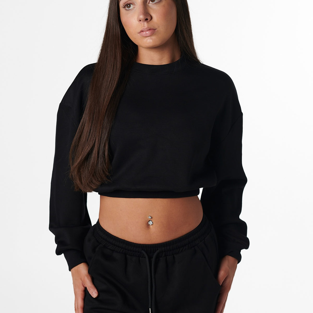 LOUNGE MIDI JUMPER - BLACK – Velocity Activewear