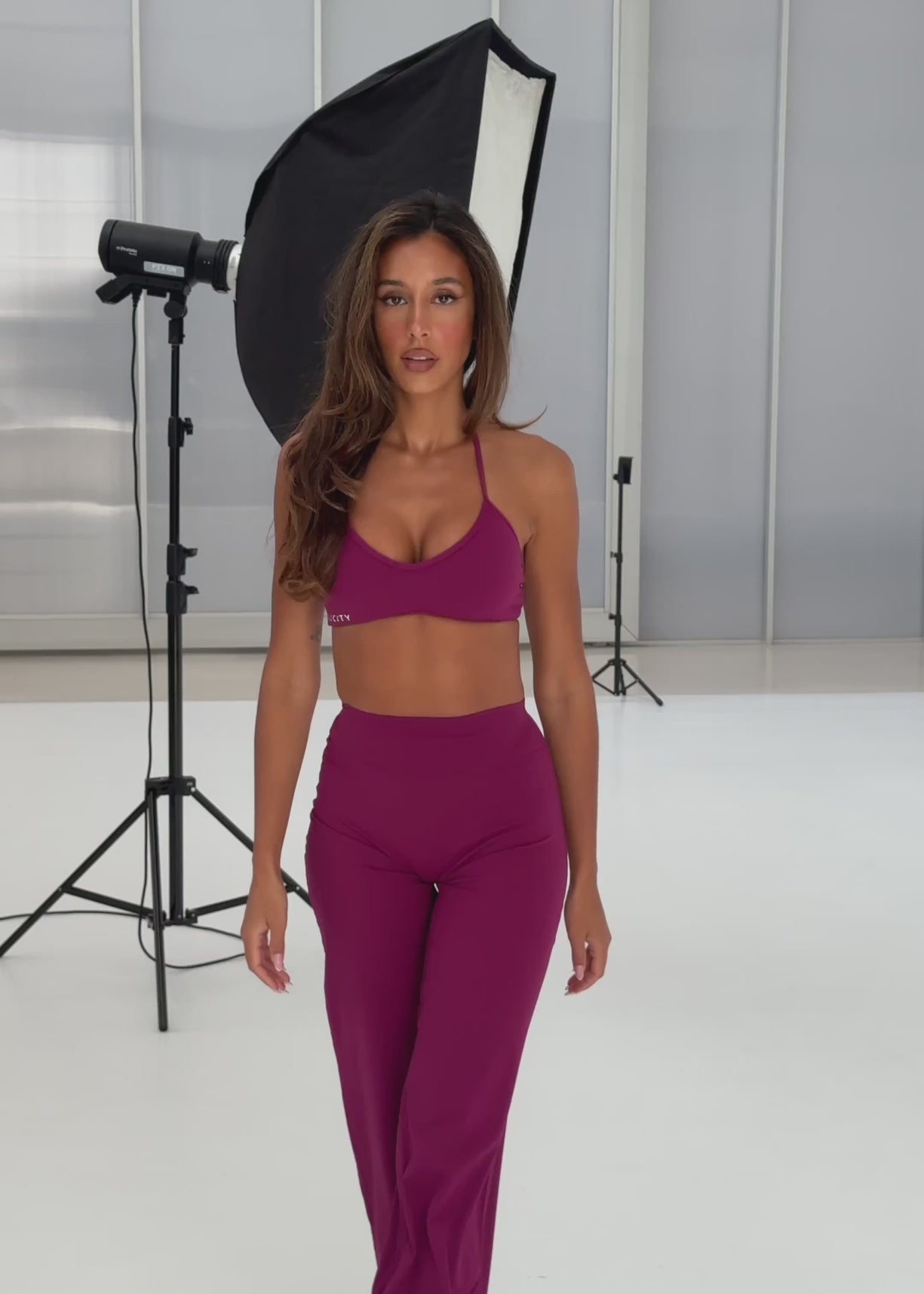 FORM HALTER BRA - BERRY – Velocity Activewear